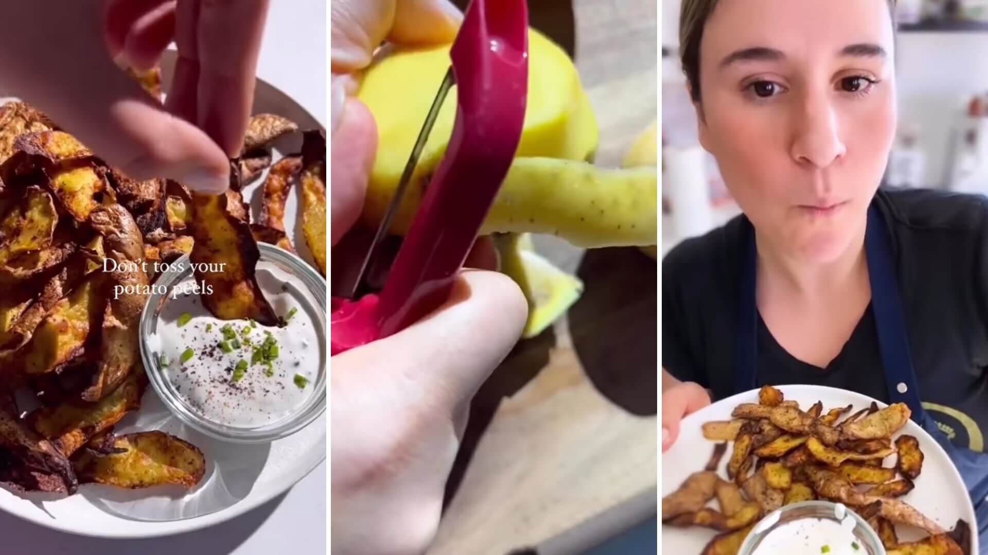 Instagrammer reveals hack for turning extra potato skins into chips