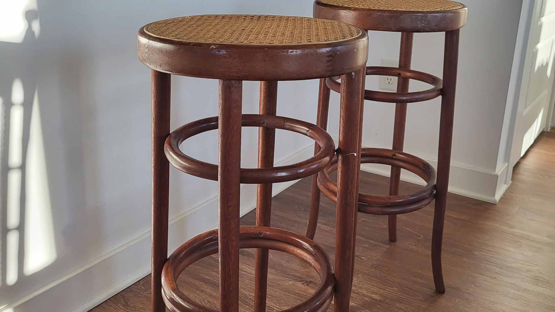 Rattan stools can go for up to $300 — this thrifter found them for $6