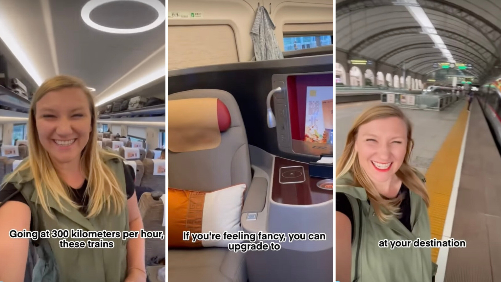 Woman shares unbelievable experience aboard Chinese high-speed train ...