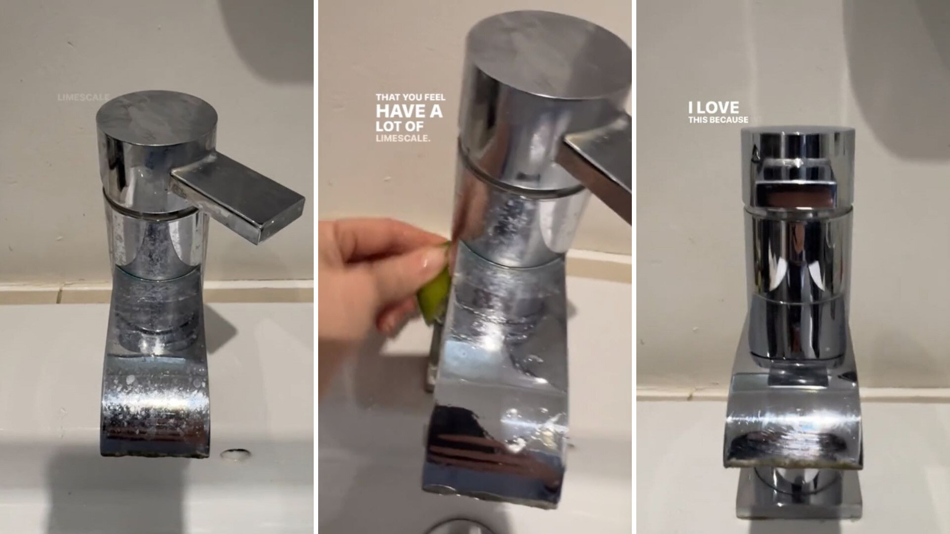 Woman shares simple way to rid sink faucets of stubborn limescale ...