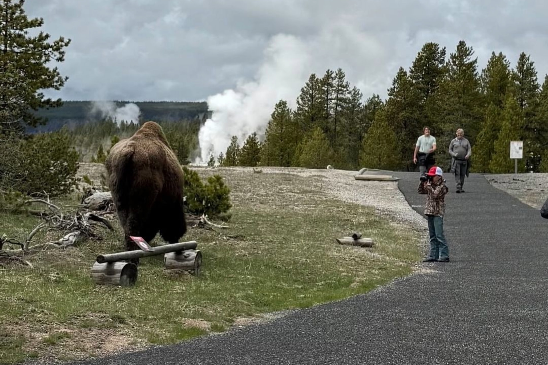 Image shows frustrating scene at national park as unattended child gets ...