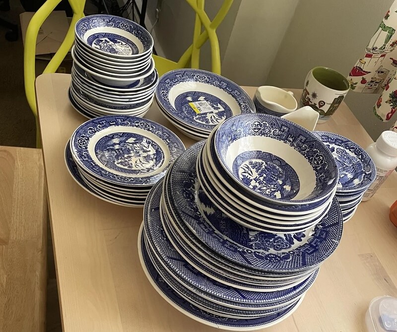 Thrilled thrifter shares picture of 'white whale' dish set found for ...