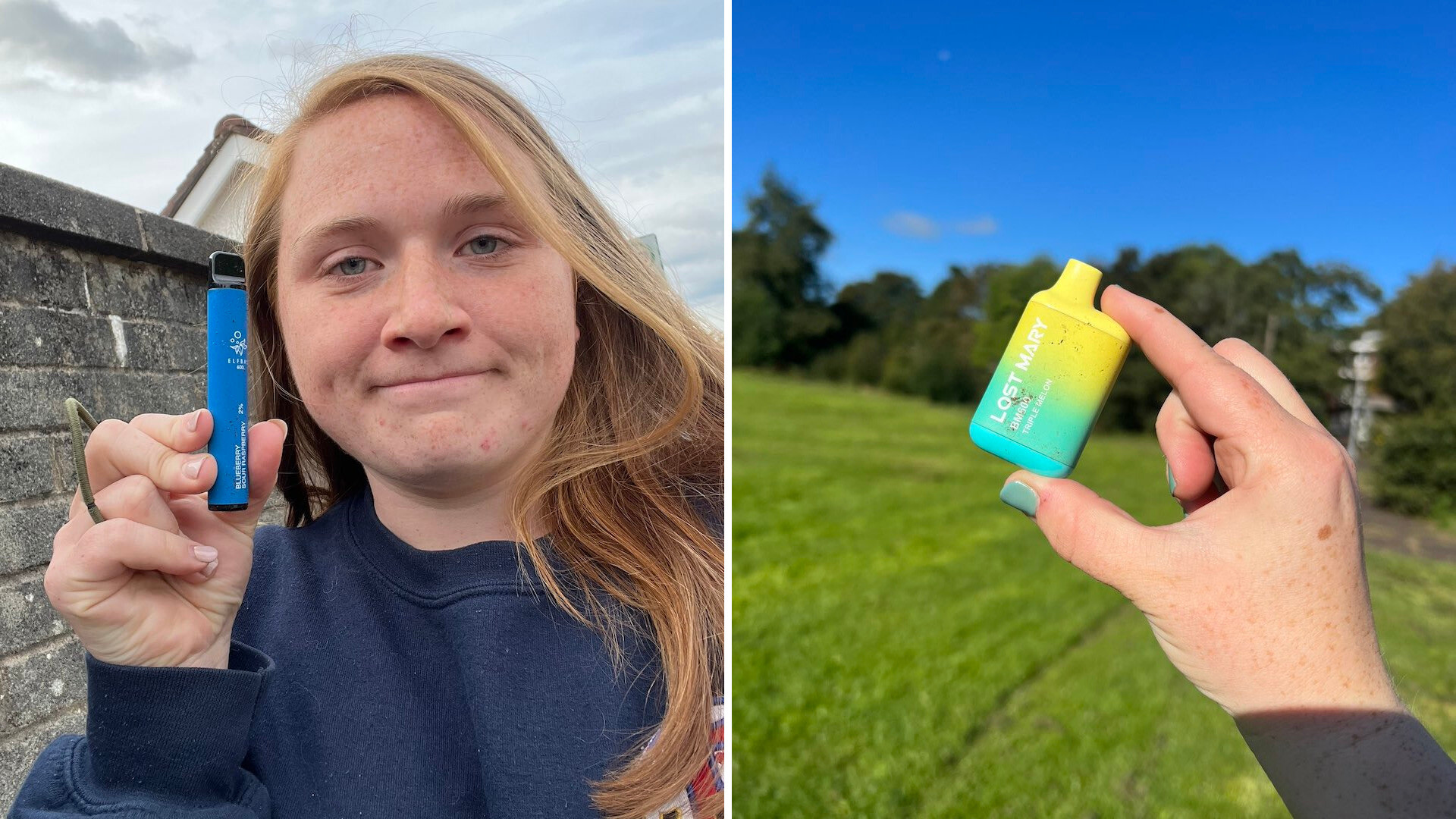 Woman makes call to action after picking up countless disposable vape ...