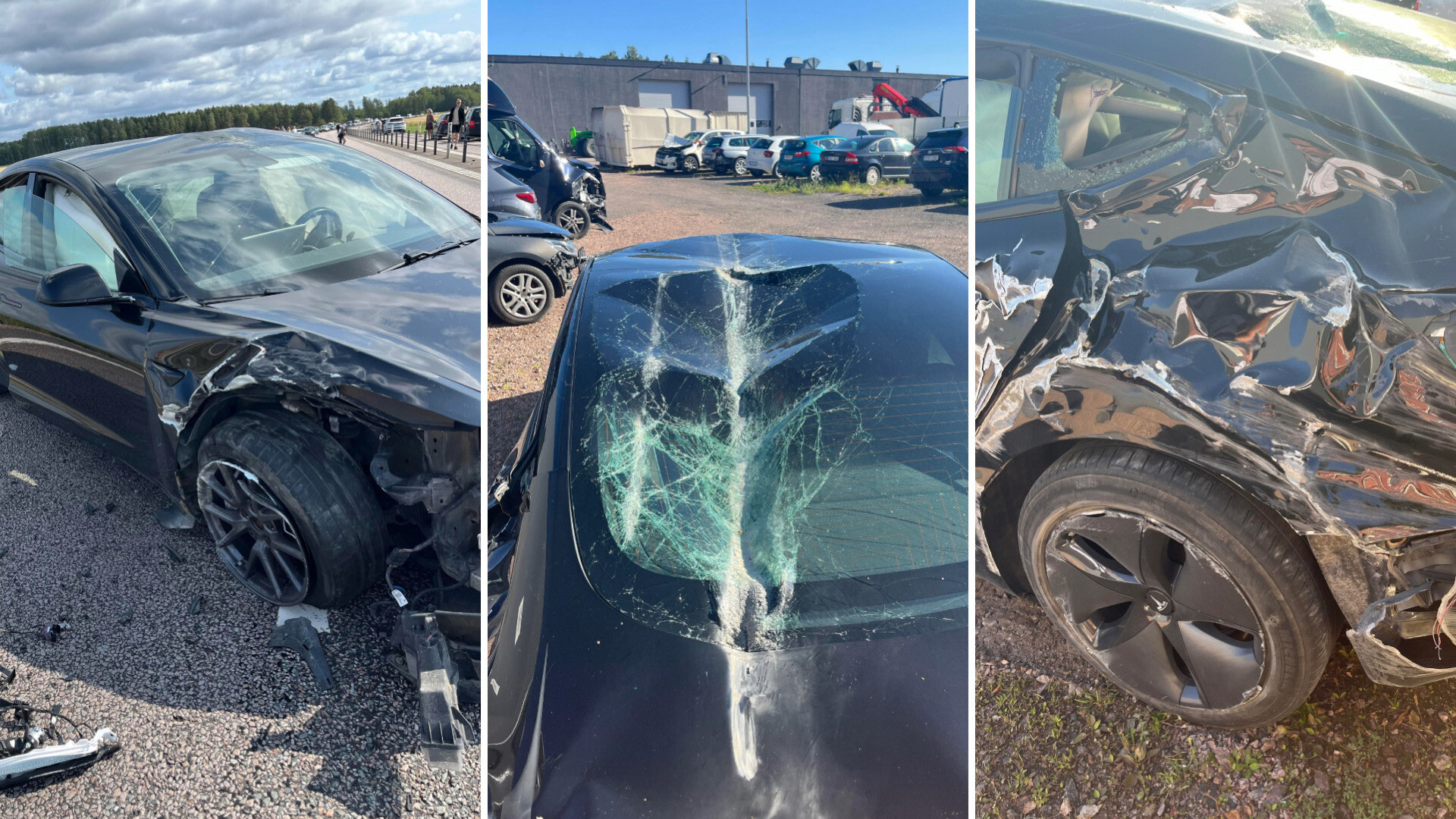 Tesla driver shares dramatic images following severe crash: 'Saved my life'