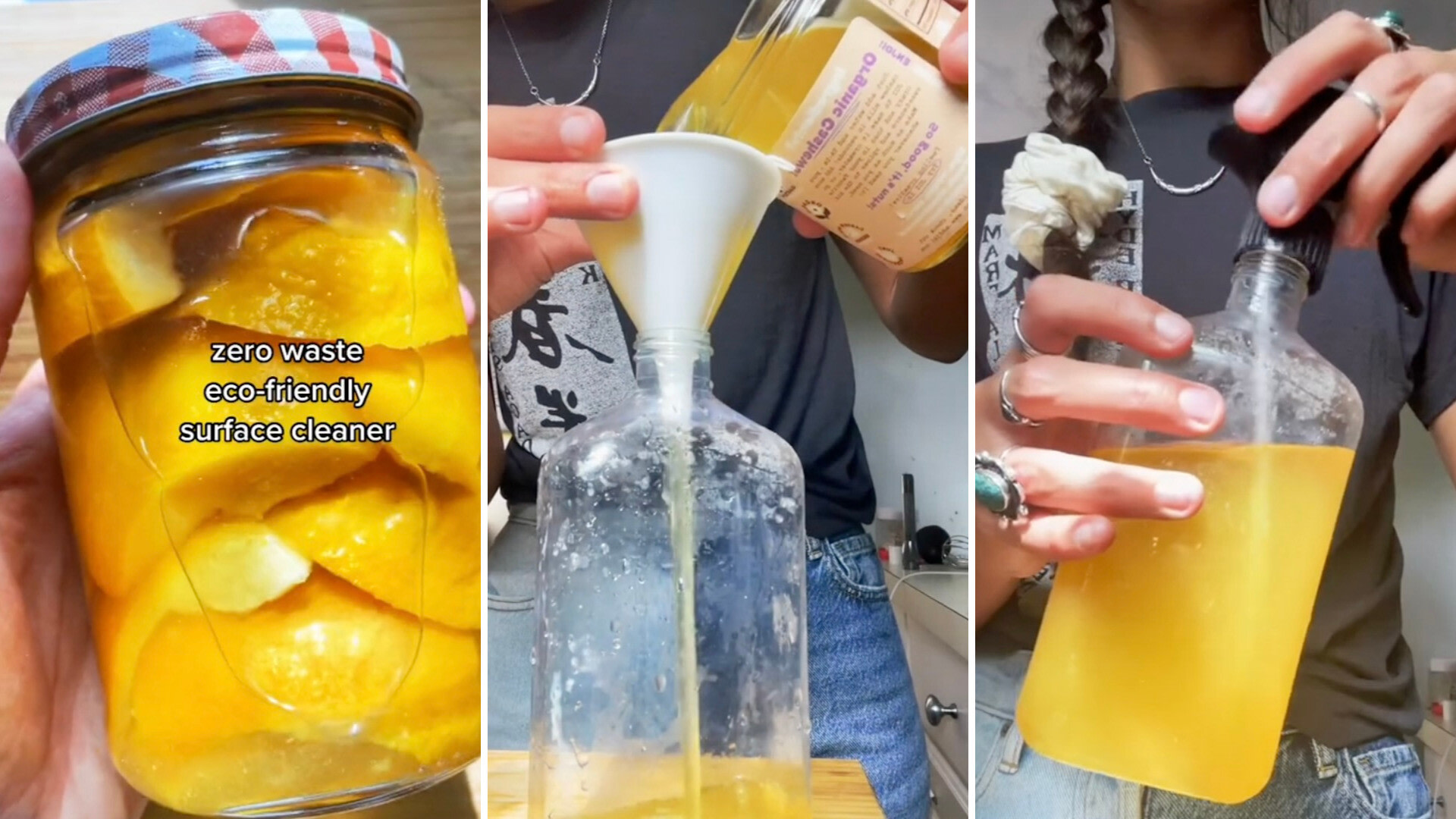 Woman shares no-fuss method for making surface cleaner from food scraps ...