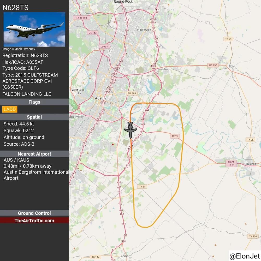 Photo tracking Elon Musk's private jet journey sparks outrage online ...