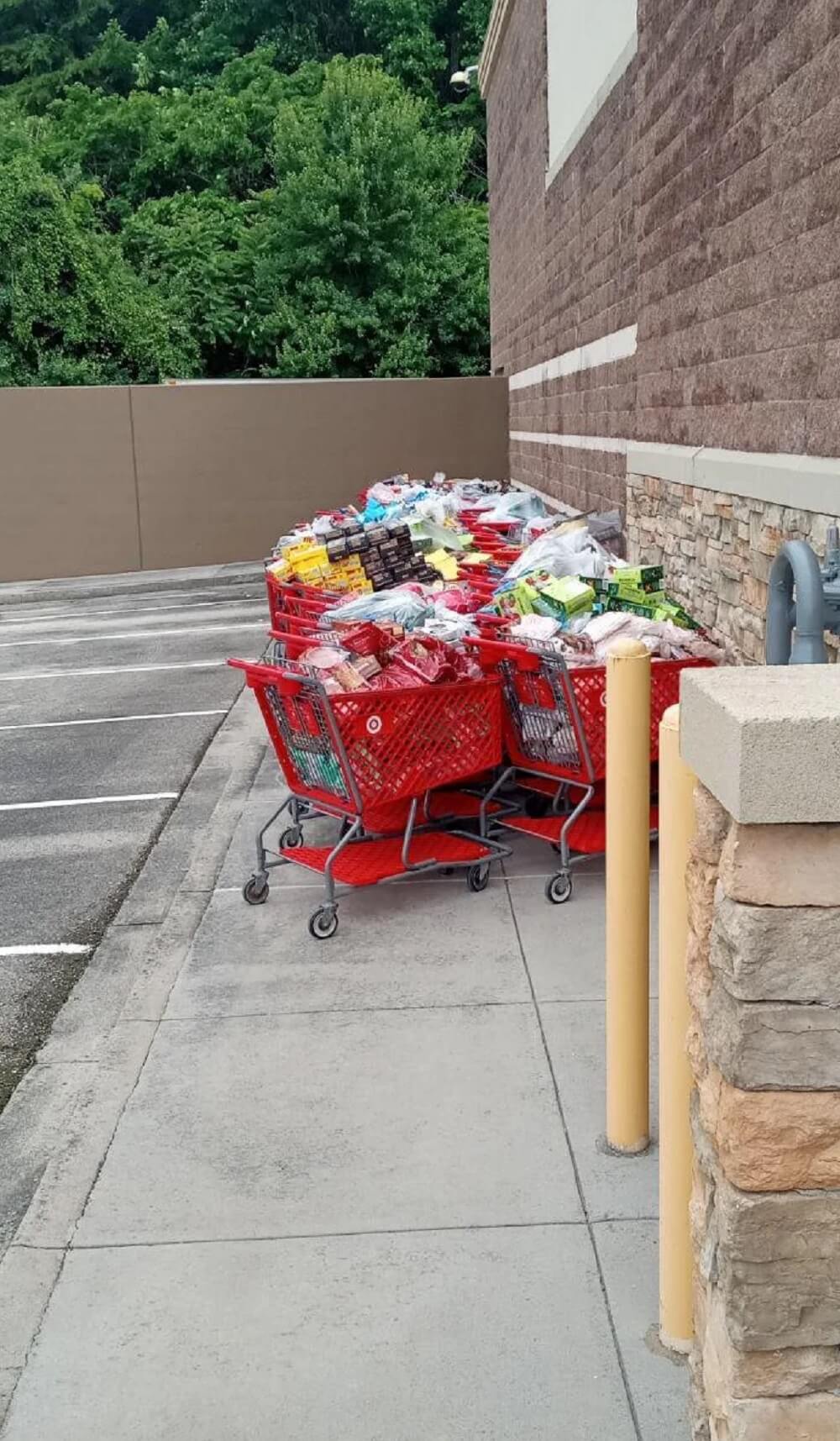 Frustrated Target employee shares photos of countless carts full of ...