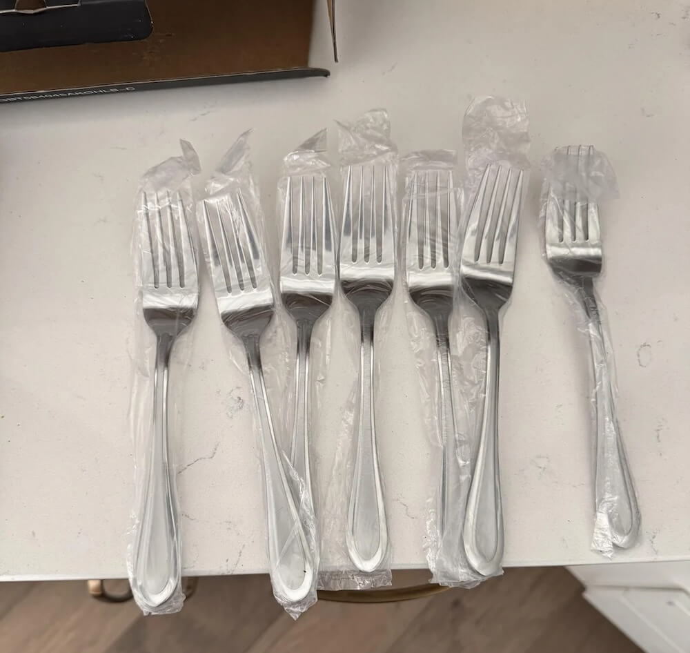 Shopper dumbfounded after opening new silverware set: 'I hadn't even ...
