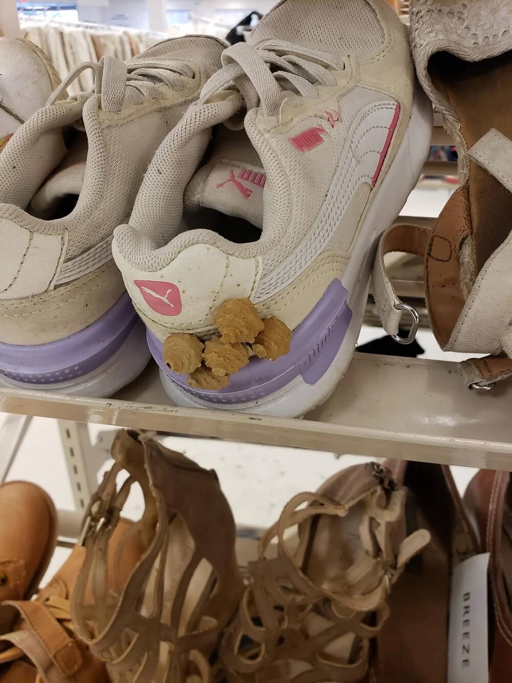 Shopper disturbed after spotting issue with secondhand shoes for sale ...