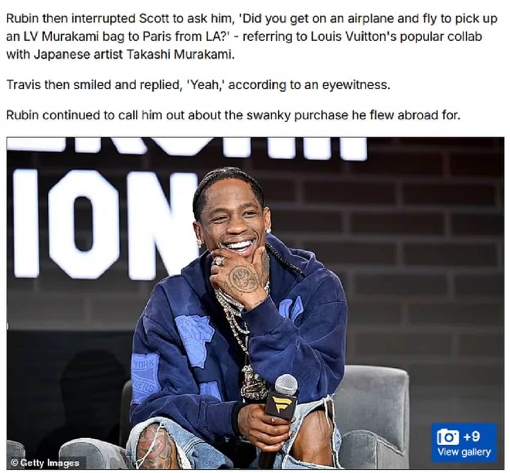 Rapper Travis Scott sparks outrage after admitting to absurd recent ...