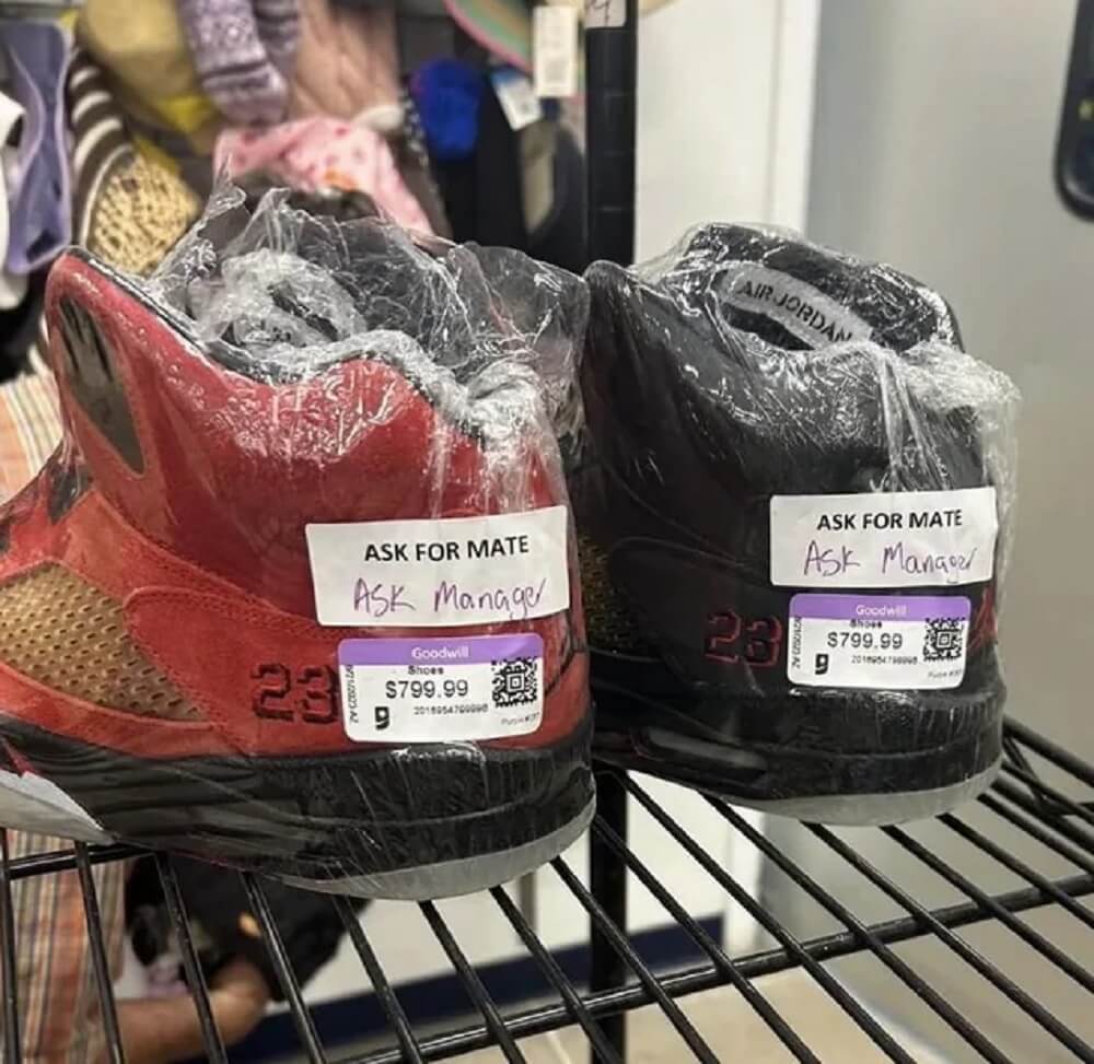 Goodwill shopper calls out store after making stunning sighting on shoe ...