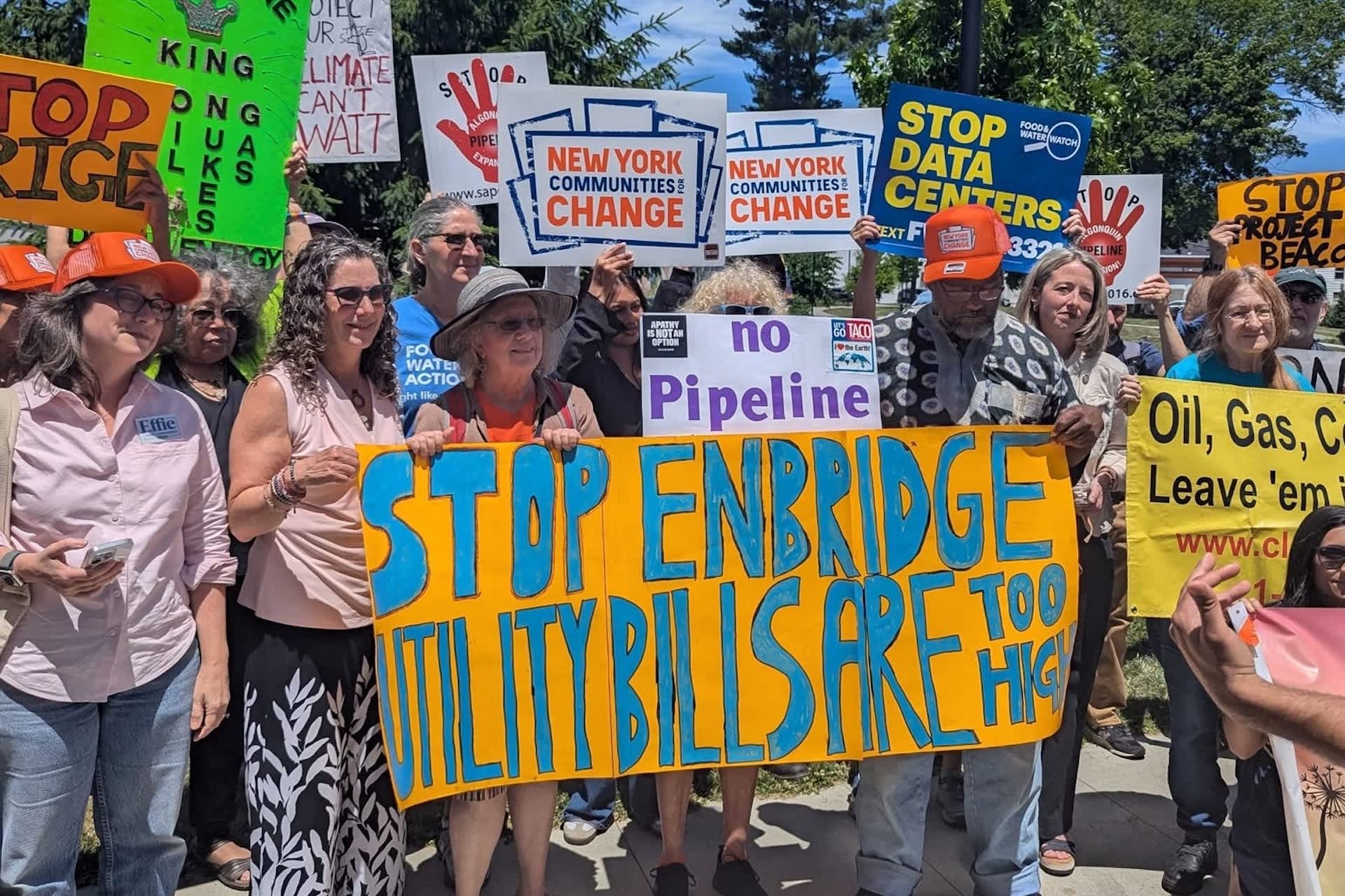 'Another dirty, expensive pipeline': New York residents protest ...